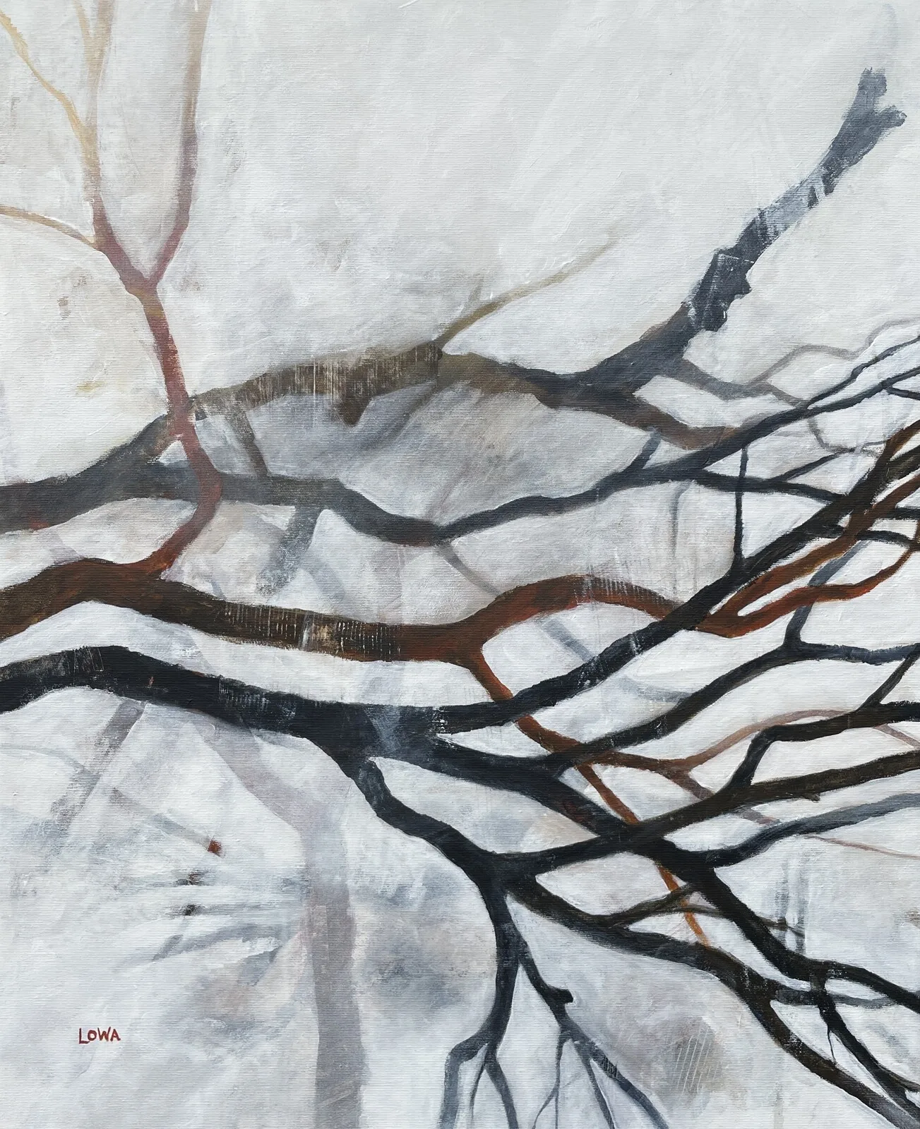 Höstlöv mot stenhäll (Fårö) av Lotta Wallin Persson