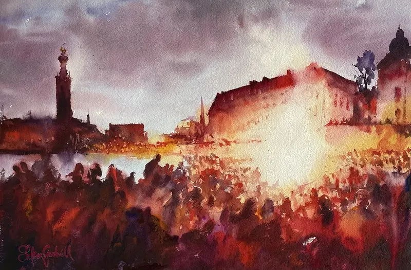 Valborg på Riddarholmen av Stefan Gadnell