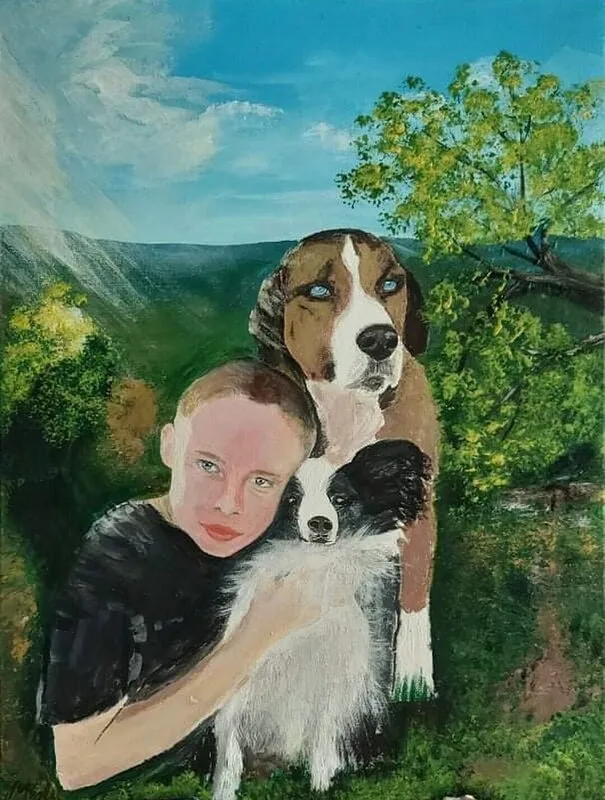 Dogs and Jonathan av Mohammad Ali Qasimi