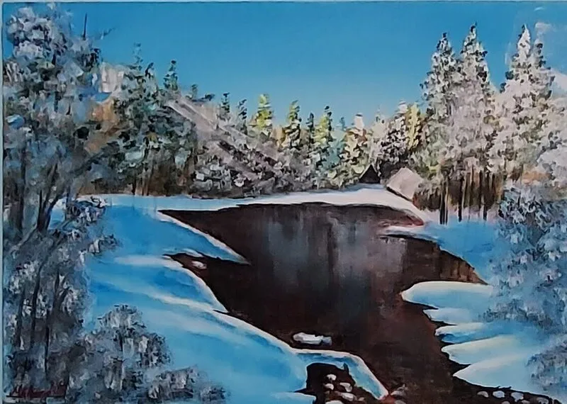 Snow and forest av Mohammad Ali Qasimi